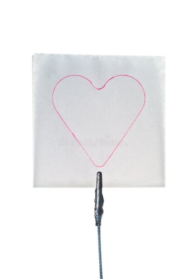 Post-it Note with Heart Shaped Stock Photo - Image of heart, valentine ...