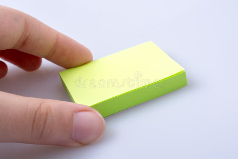 Post Note Sticker for Taking Notes in Hand Stock Photo - Image of memo ...