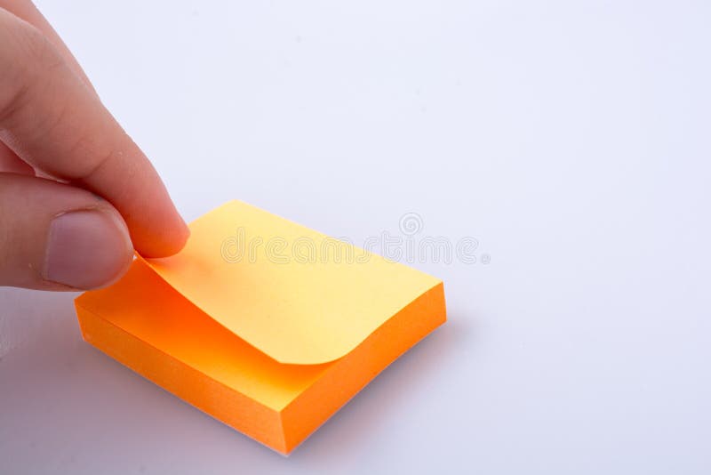 Post Note Sticker for Taking Notes in Hand Stock Photo - Image of mail ...