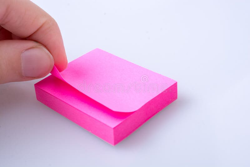Post Note Sticker for Taking Notes in Hand Stock Image - Image of ...