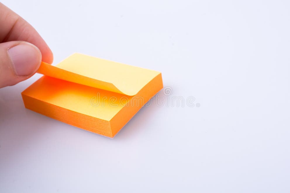 Post Note Sticker for Taking Notes in Hand Stock Image - Image of ...