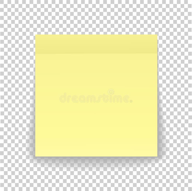 Post Note Sticker Set Isolated on Transparent Background. Paper Stock ...