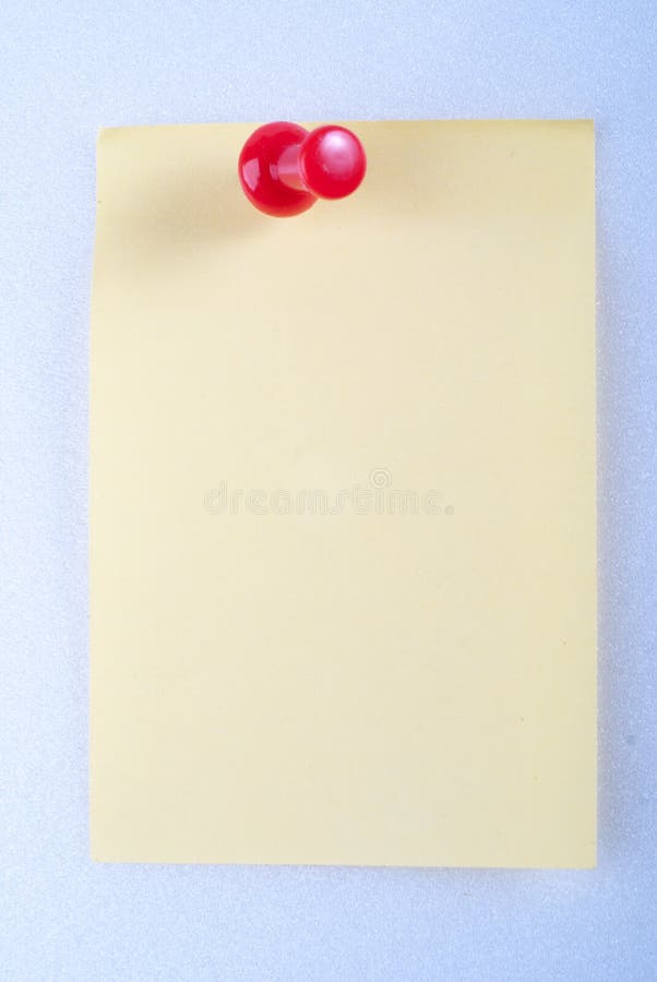 Post-it note with pin stock image. Image of blank, organize - 8732859