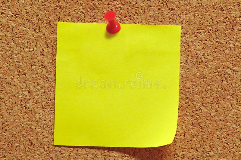 Post-it Note and Push Pin stock image. Image of message - 1149383