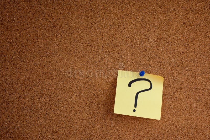 Post It Note Paper With Question Mark Stock Image - Image of ...