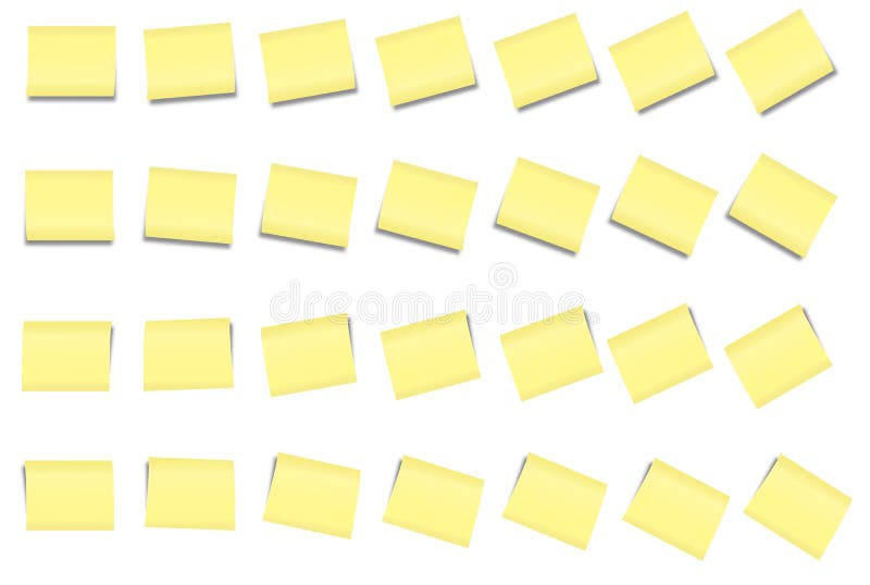 POST-it NOTE Set 2 stock illustration. Illustration of yellow - 43229910