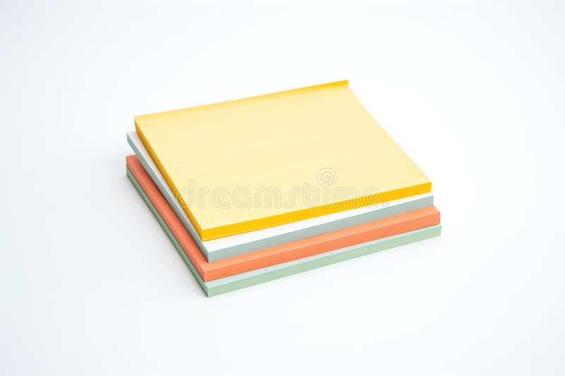 Post-it Note Stack Side View Stock Image - Image of paper, stationery ...