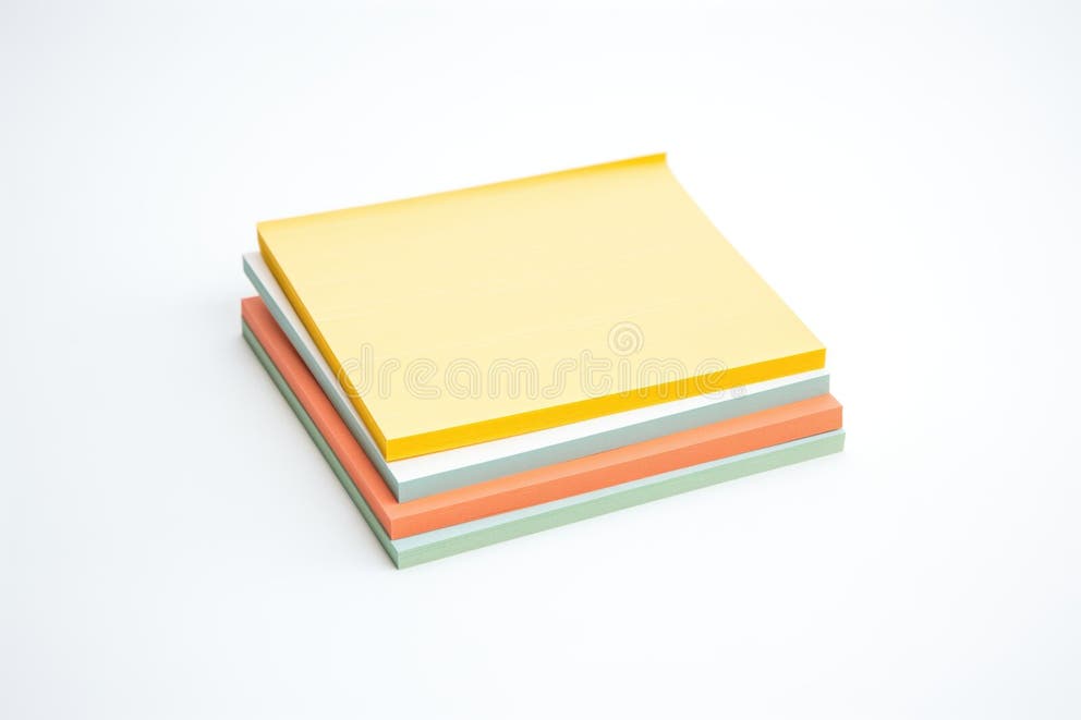 Post-it Note Stack Side View Stock Image - Image of paper, stationery ...