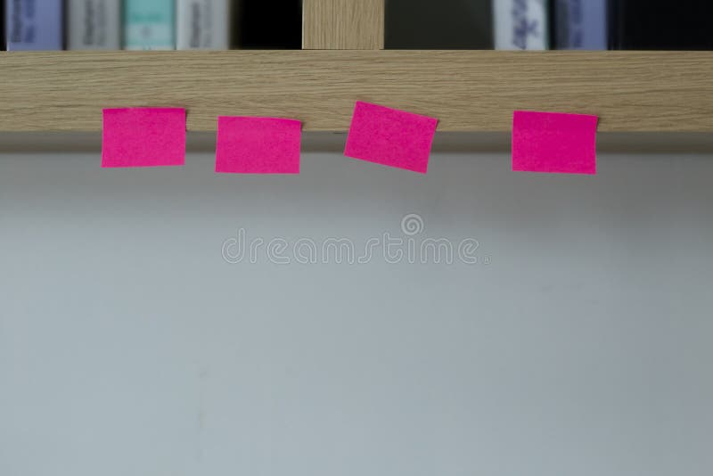 Post it Note Stick on the Wooden Floor Stock Photo - Image of board ...