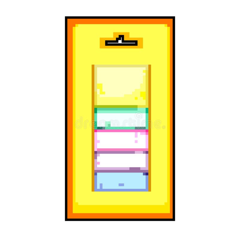 Post Note Sticker Game Pixel Art Vector Illustration Stock Vector ...