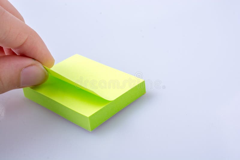 Post Note Sticker for Taking Notes in Hand Stock Image - Image of mail ...