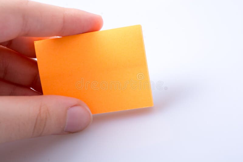 Post Note Sticker for Taking Notes in Hand Stock Image - Image of paper ...