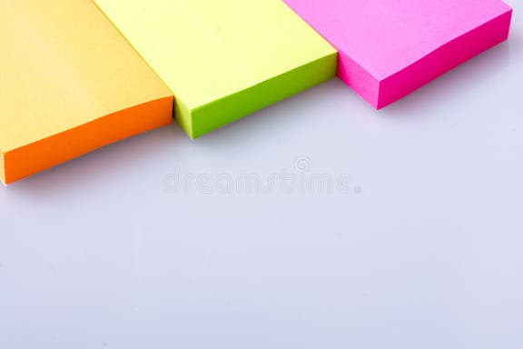 Post Note Sticker for Taking Notes on White Background Stock Photo ...