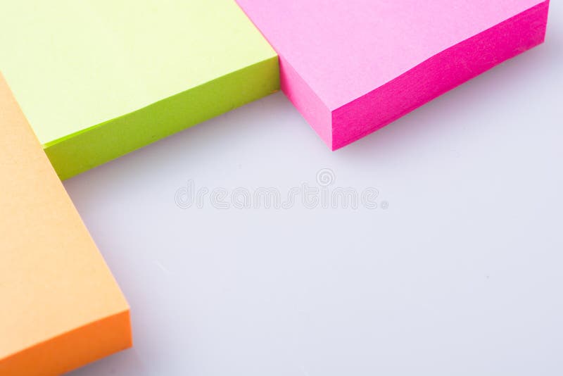Post Note Sticker for Taking Notes on White Background Stock Image ...