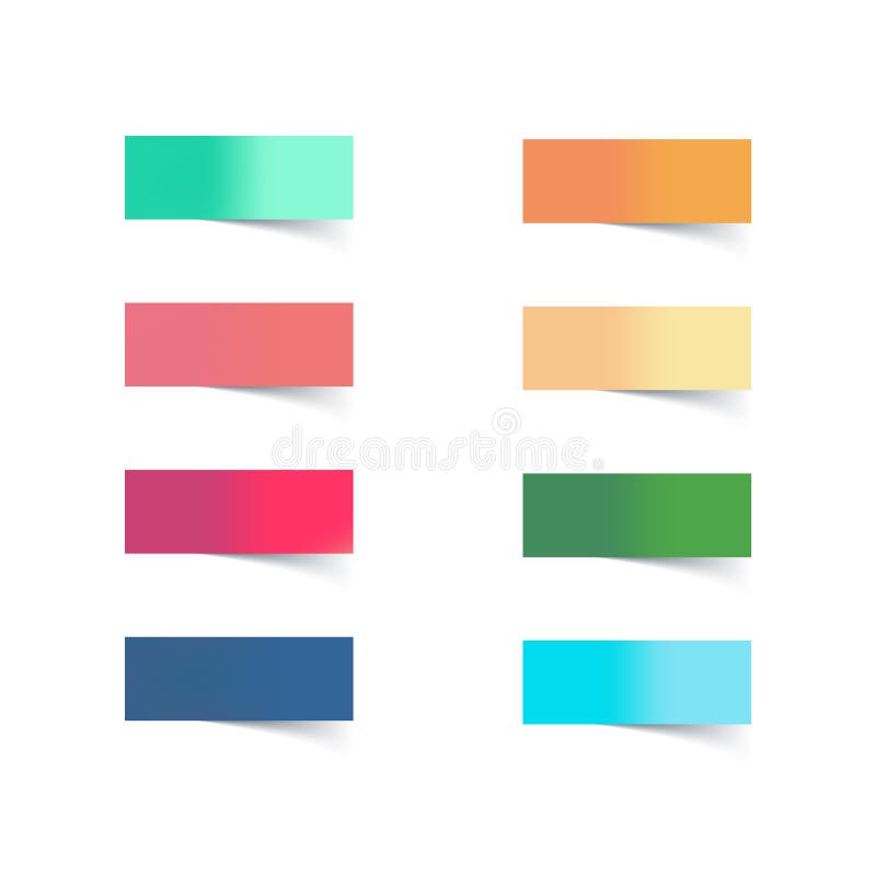 Post Note Sticky Stickers. Paper Adhesive Tape with Shadow. Vector ...