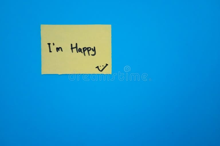 Post it note I m Happy stock image. Image of yellow - 271722515
