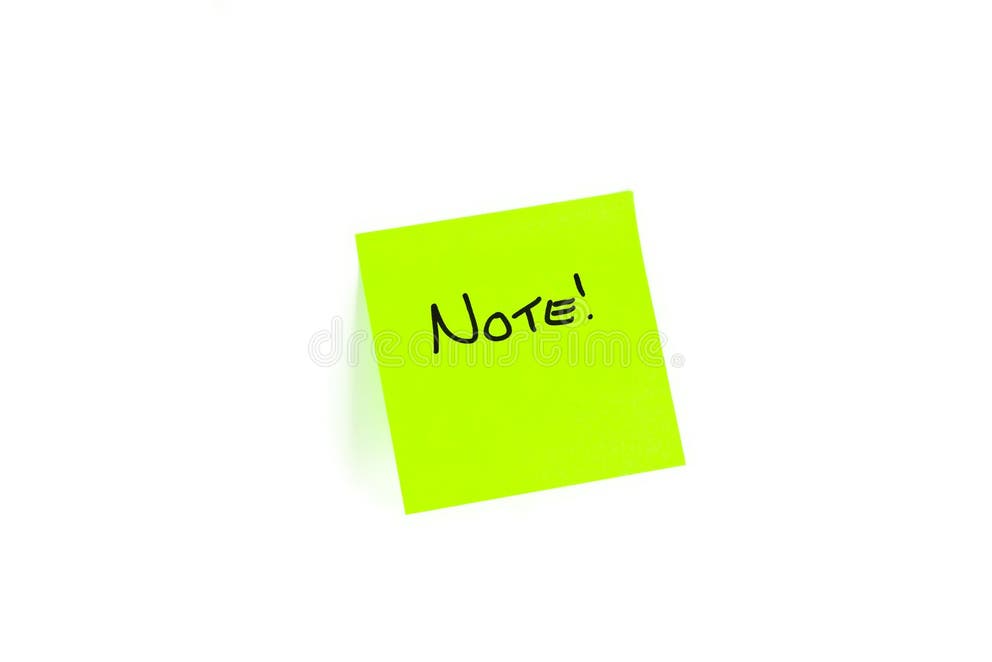 Post-it with NOTE Written on it Stock Photo - Image of scribble, post ...