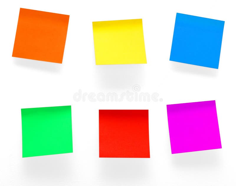 A Different Color Post it Notes Stock Photo - Image of design, meeting ...