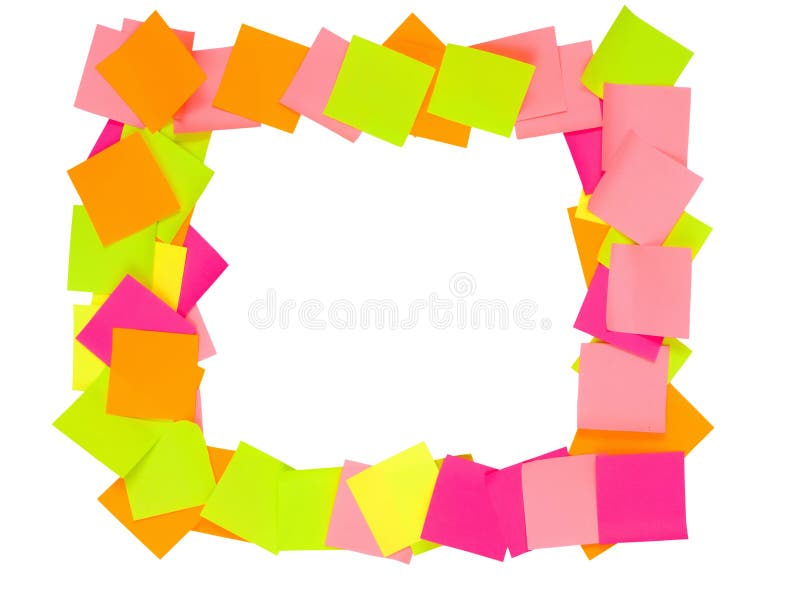 Post it Notes Arranged As Frame Stock Illustration - Illustration of ... Post it Notes Arranged As Frame Stock Illustration - Illustration of ...