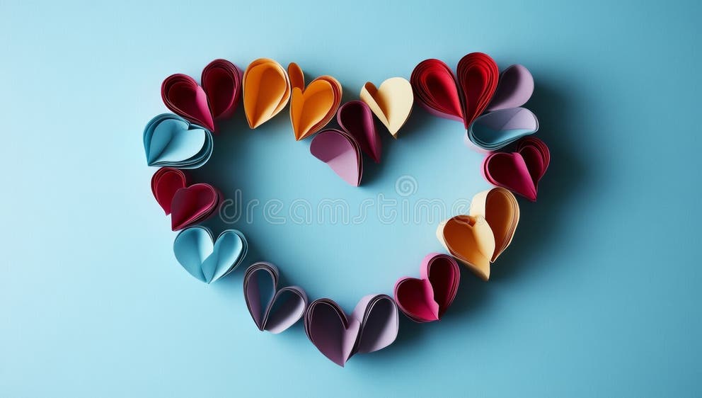 Post-it Notes Arranged in the Shape of a Heart, Symbolizing a Love for ...