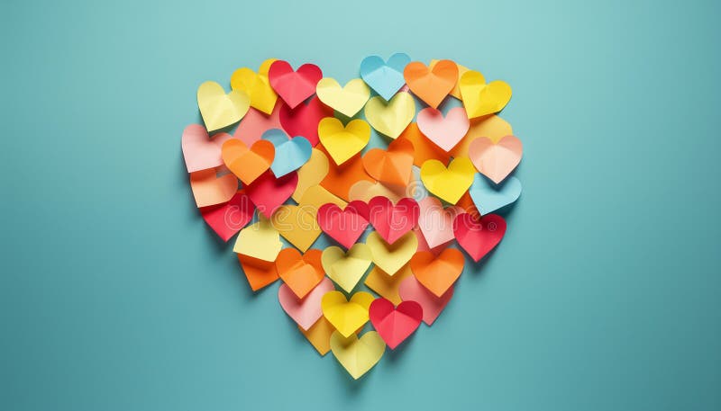 Post-it Notes Assembled in Heart Shape. Concept of Loving Your Work and ...