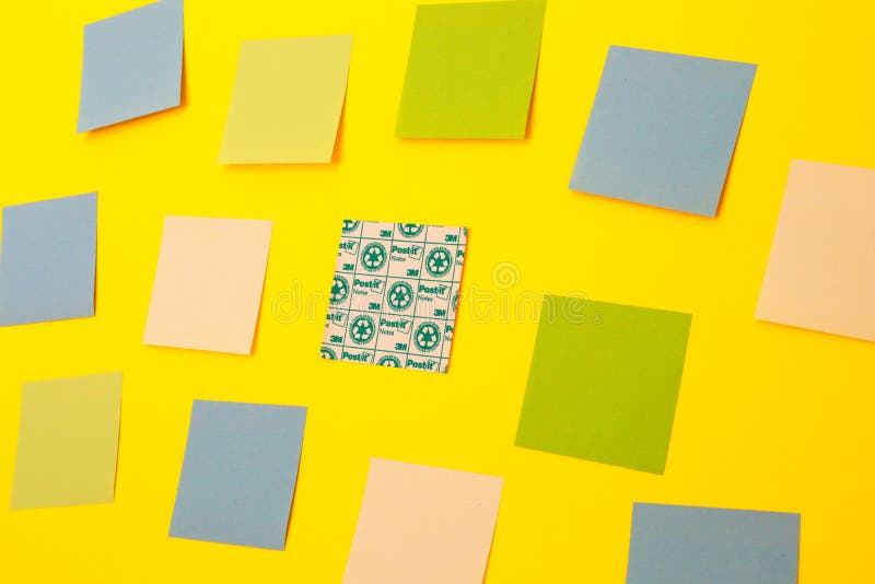 Post-it Notes, Brand of 3M Company Editorial Stock Photo - Image of ...