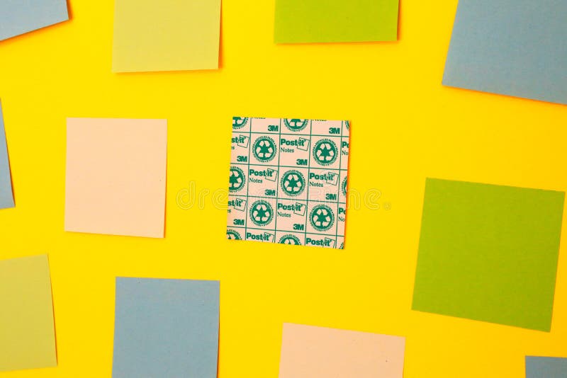Post-it Notes, Brand of 3M Company Editorial Image - Image of meeting ...