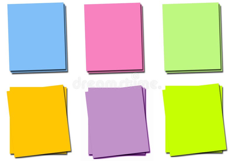 Post Notes Varying Positions Colors Stock Illustrations – 2 Post Notes ...