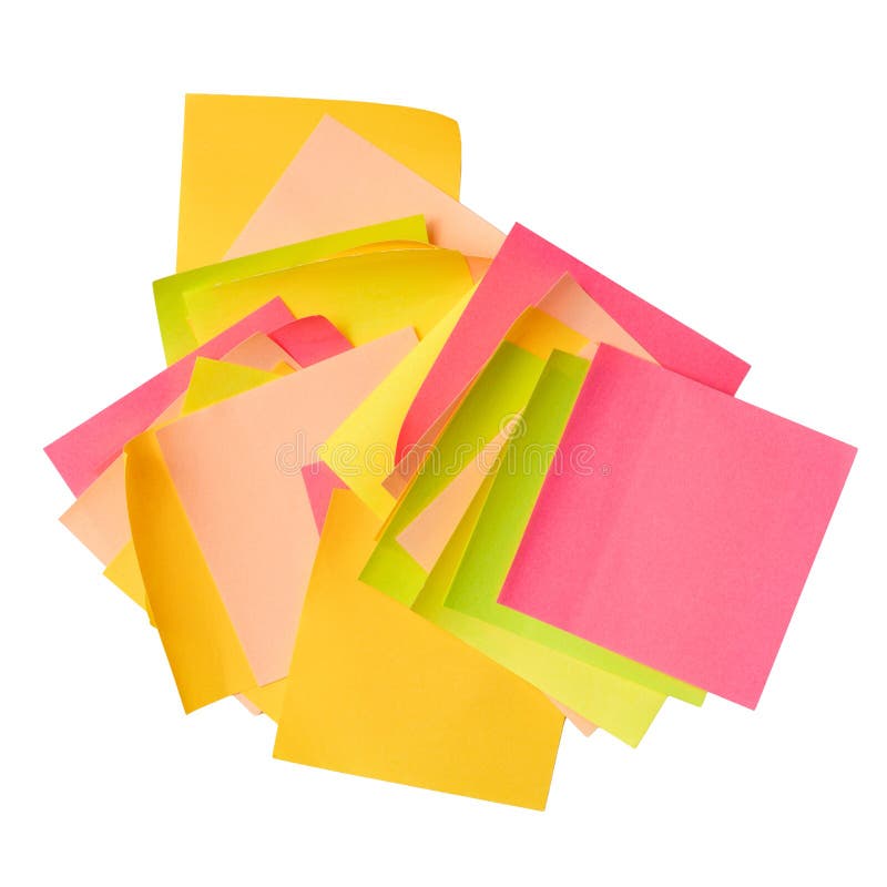 The Post-it Notes for Writing Messages Isolate on White Stock Image ...