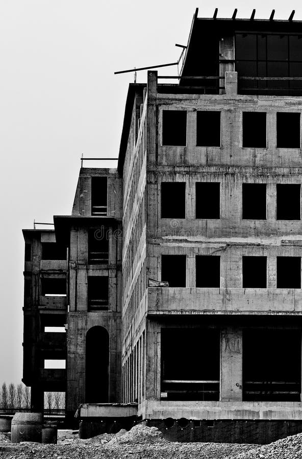 Post nuclear building stock photo. Image of window, rock - 21086250