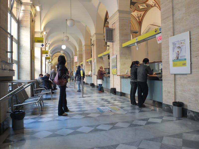 People Waiting in Line at the Post Office Editorial Image - Image of ...