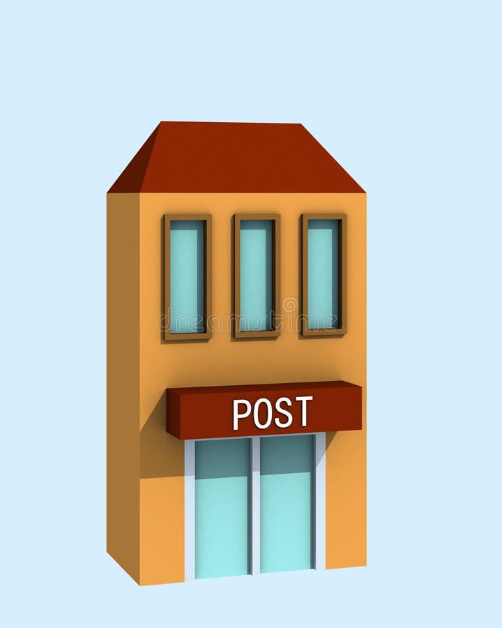 Post office stock illustration. Illustration of window - 9384143