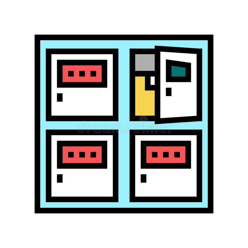 Post Office Box Color Icon Vector Illustration Stock Vector ...