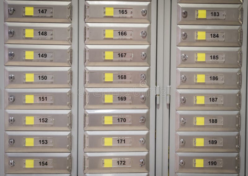 Post Office boxes stock image. Image of material, delivering - 99253283