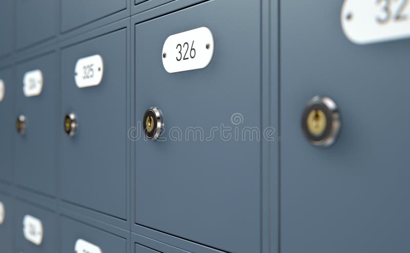 Post Office Boxes stock illustration. Illustration of mechanism - 84074276