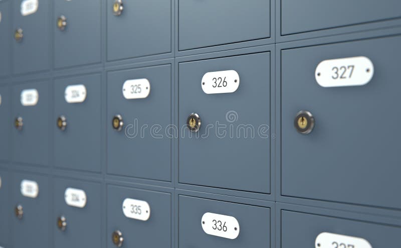 Post Office Boxes stock illustration. Illustration of collection - 84077376