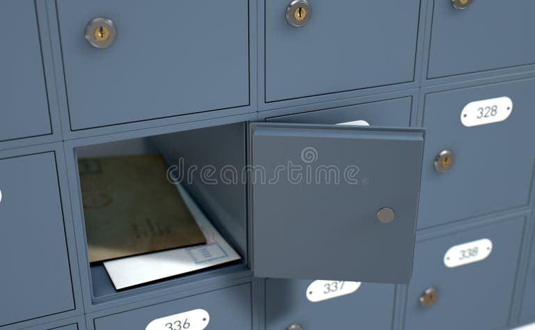 Post Office Boxes stock illustration. Illustration of mechanism - 84074492