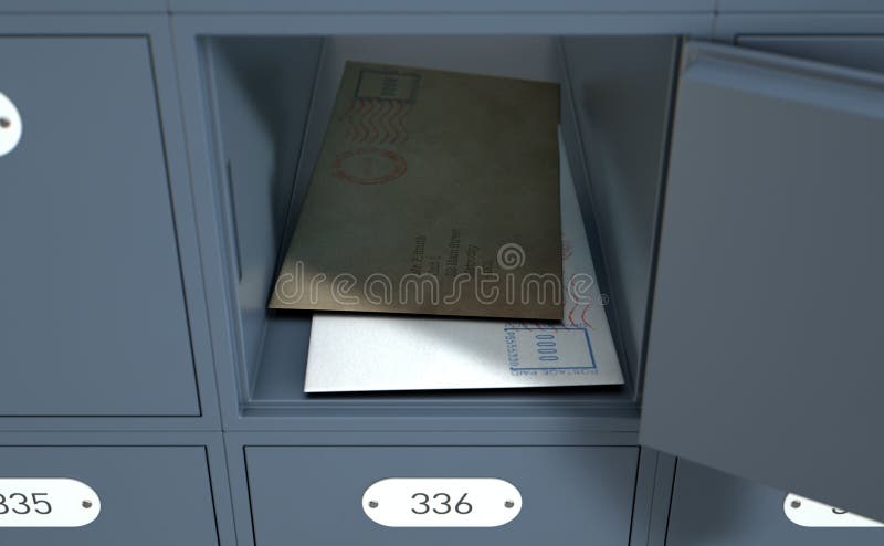 Post Office Boxes stock illustration. Illustration of metal - 84075081