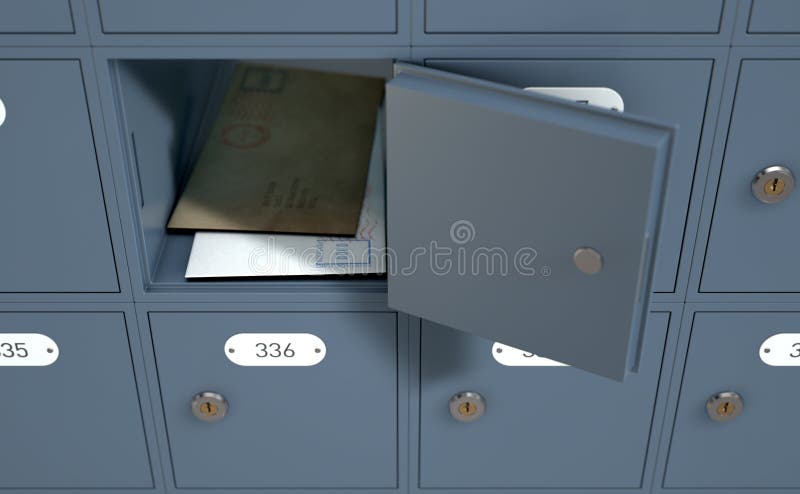 Post Office Boxes stock illustration. Illustration of collection - 84077588