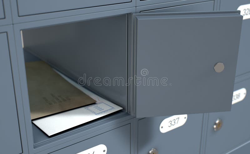Post Office Boxes stock illustration. Illustration of mail - 84078240