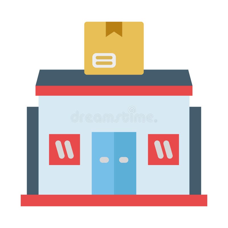 Post Office, Building, Letter, Delivery Fully Editable Vector Icon ...