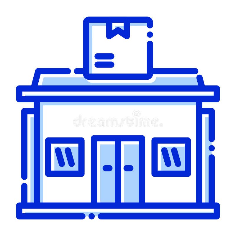 Post Office, Building, Letter, Delivery Fully Editable Vector Icon ...