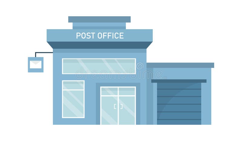 Post Office Building stock vector. Illustration of cartoon - 282505289
