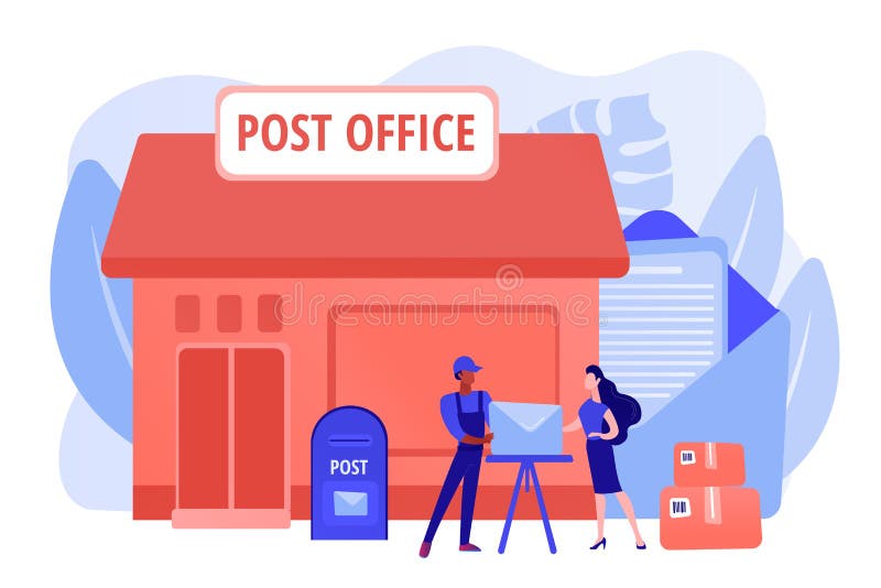 Post Office Concept Vector Illustration Stock Vector - Illustration of ...