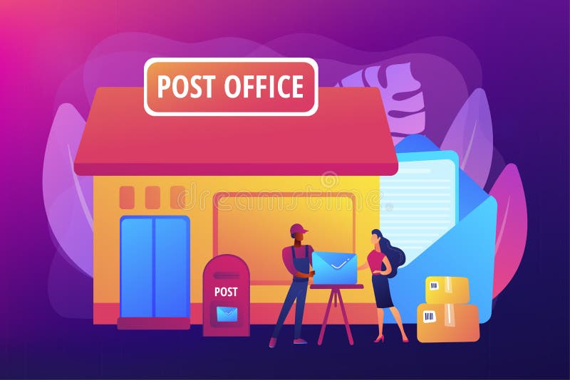 Post Office Concept Vector Illustration Stock Vector - Illustration of ...