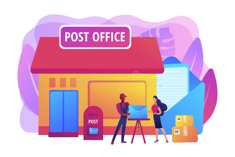 Post Office Concept Vector Illustration Stock Vector - Illustration of ...