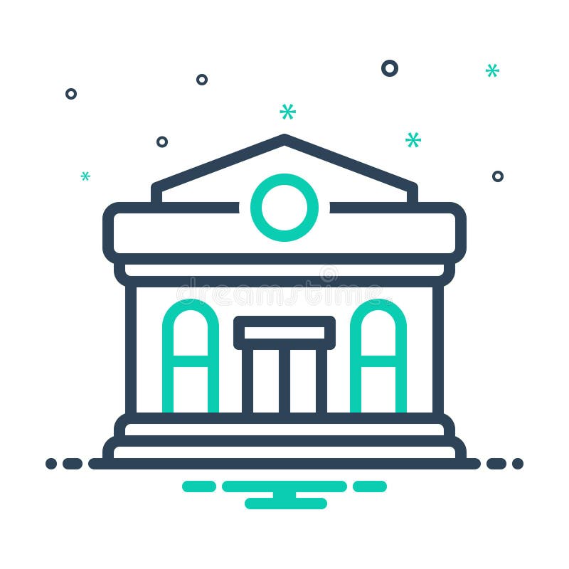 Mix Icon for Post Office, Post Department and Office Stock Illustration ...