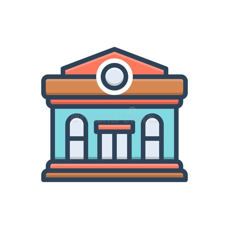 Color Illustration Icon for Post Office, Post Department and Service ...