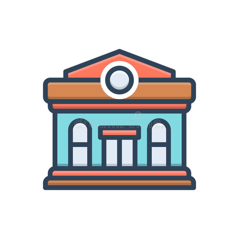 Color Illustration Icon for Post Office, Post Department and Service ...