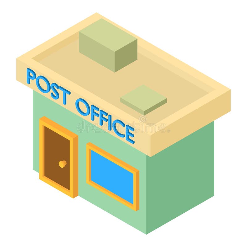 Post Office Icon, Isometric 3d Style Stock Vector - Illustration of ...